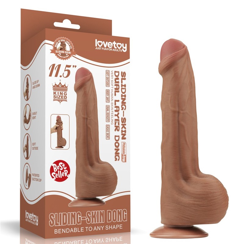 11.5'' King Sized Sliding Skin Dual Layer Dong Brown Lvtoy00684