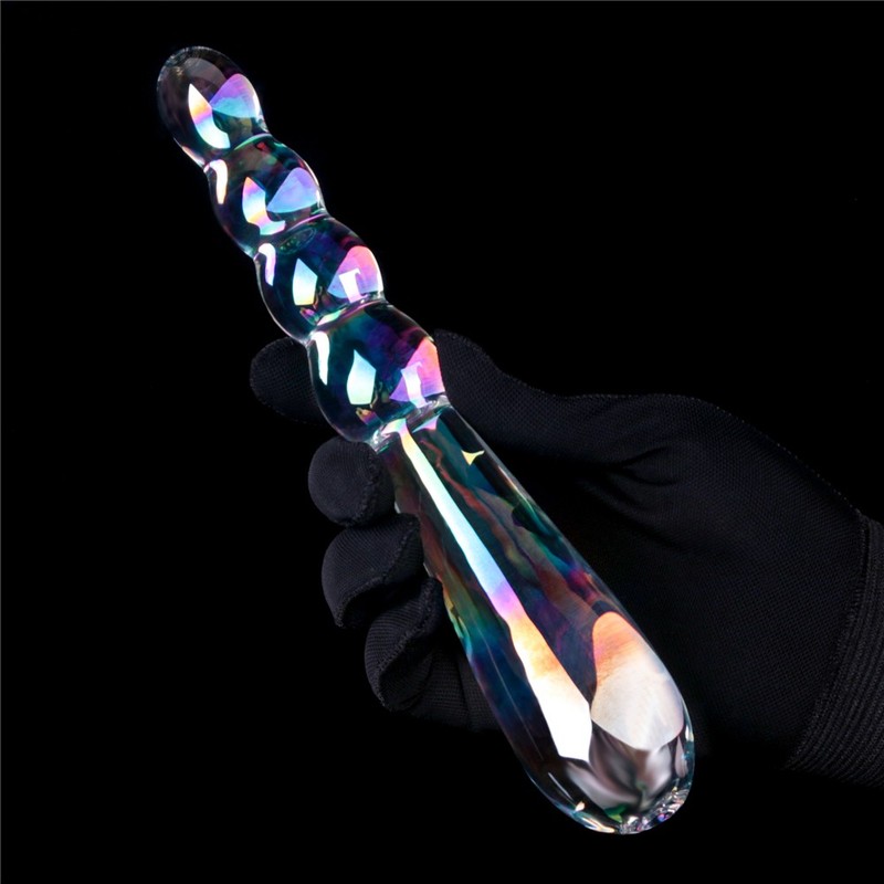 Twilight Gleam Glass Dildo- Rising Ripples Lvtoy00752