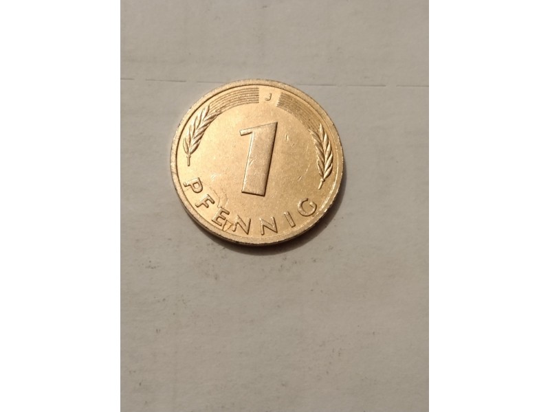 1 pfennig 1991j nemačka pozlata