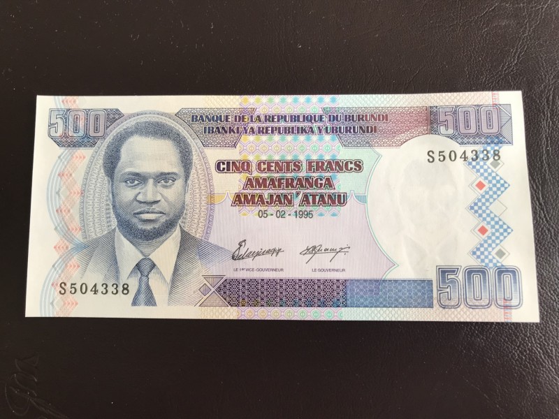 BURUNDI 500 FRANAKA. UNC.1995.