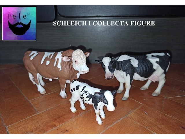 Figure zivotinje Schleich i Collecta - Bik, krava,tele