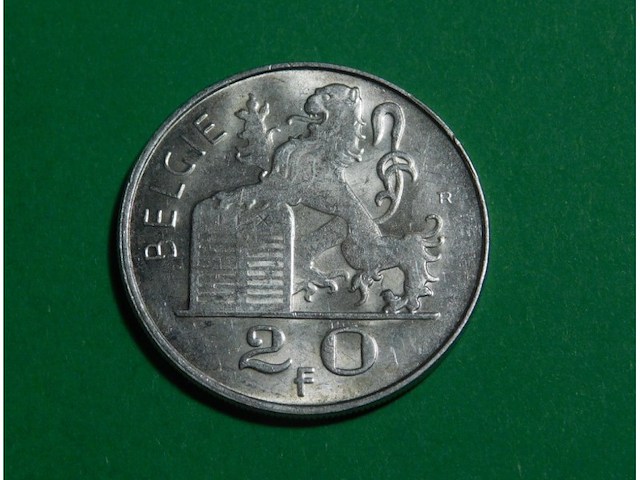 Belgija - 20 francs 1949 Belgie - srebro