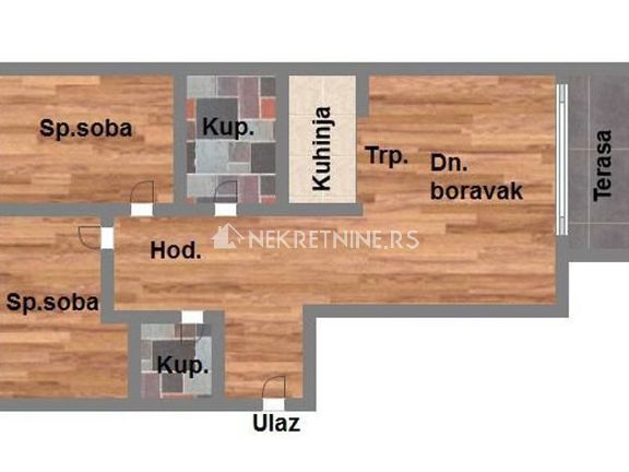 Trosoban - 56m2 - Podbara!