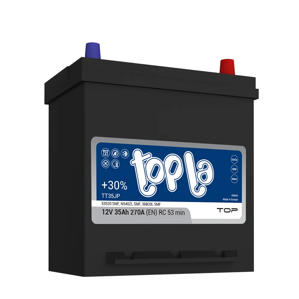 Topla Top JIS Akumulator 12V, 35Ah, D+ ASIA vozila