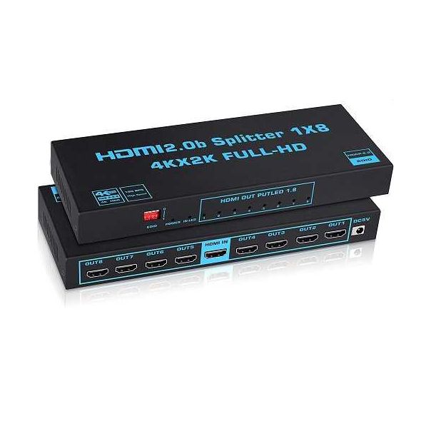 VELTEH HDMI spliter aktivni 1/8 V2.0 5V/3A KT-HSP-1.