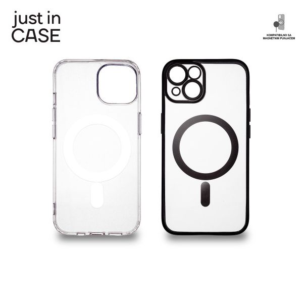 JUST IN CASE 2u1 Extra case MAG MIX paket crni za iPhone 14