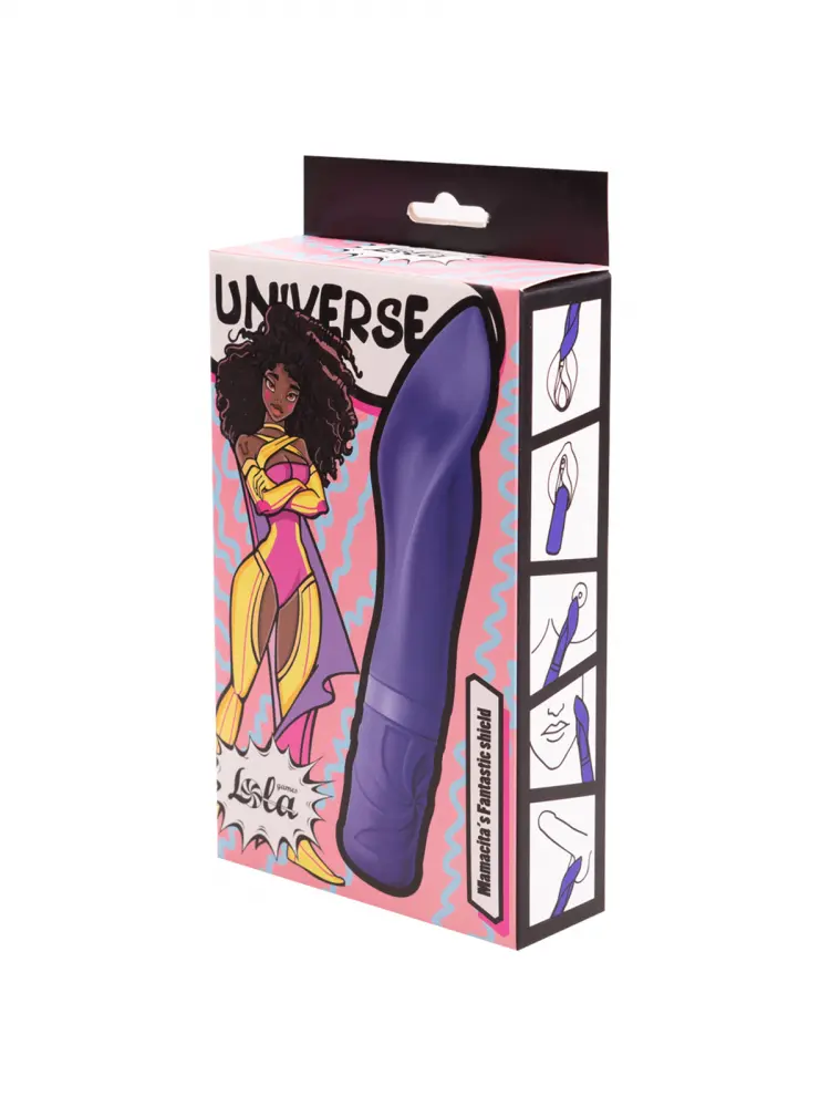 Lola games Klitoralni vibrator Universe Mamacita’s Fantastic Shield, 10 režima vibracije, Ljubičasti