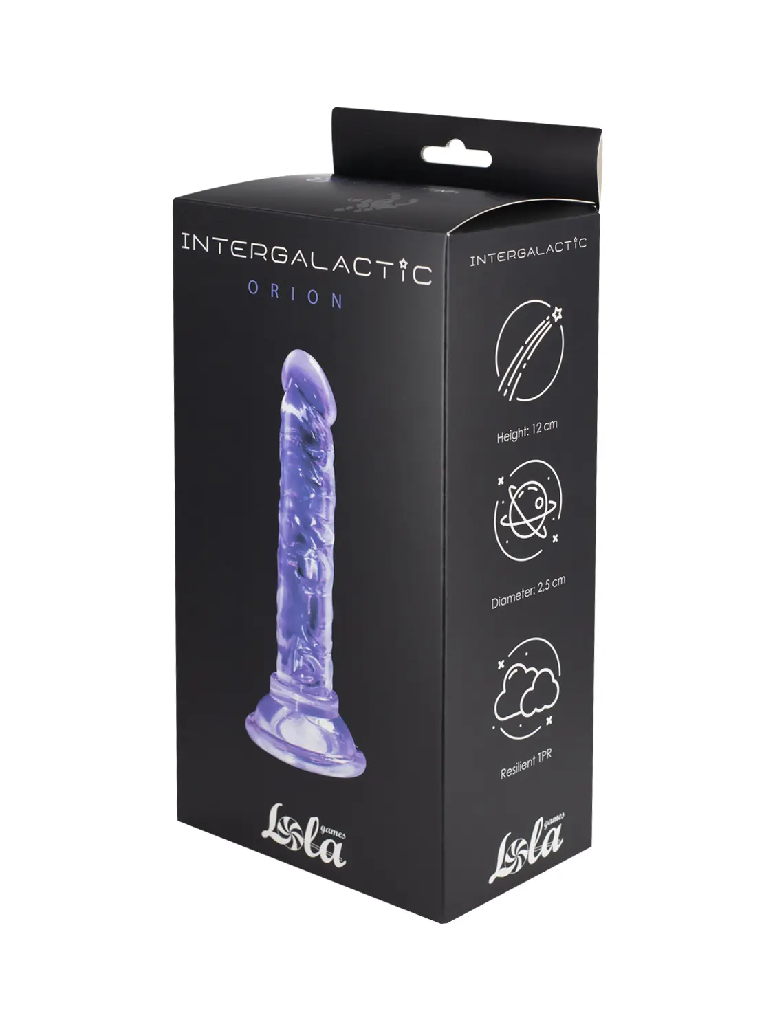 Lola games Dildo Transparent Intergalactic Orion, 12cm, Ljubičasti