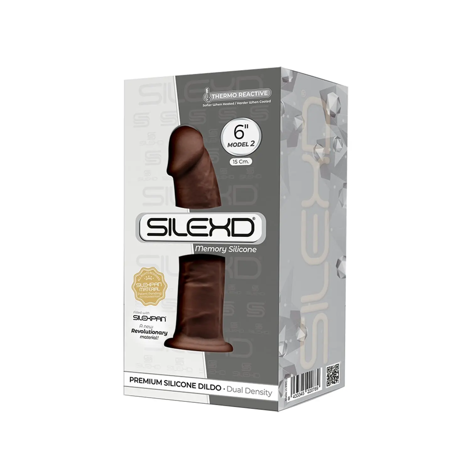 Silexd Dildo model 2, 15cm, Braon