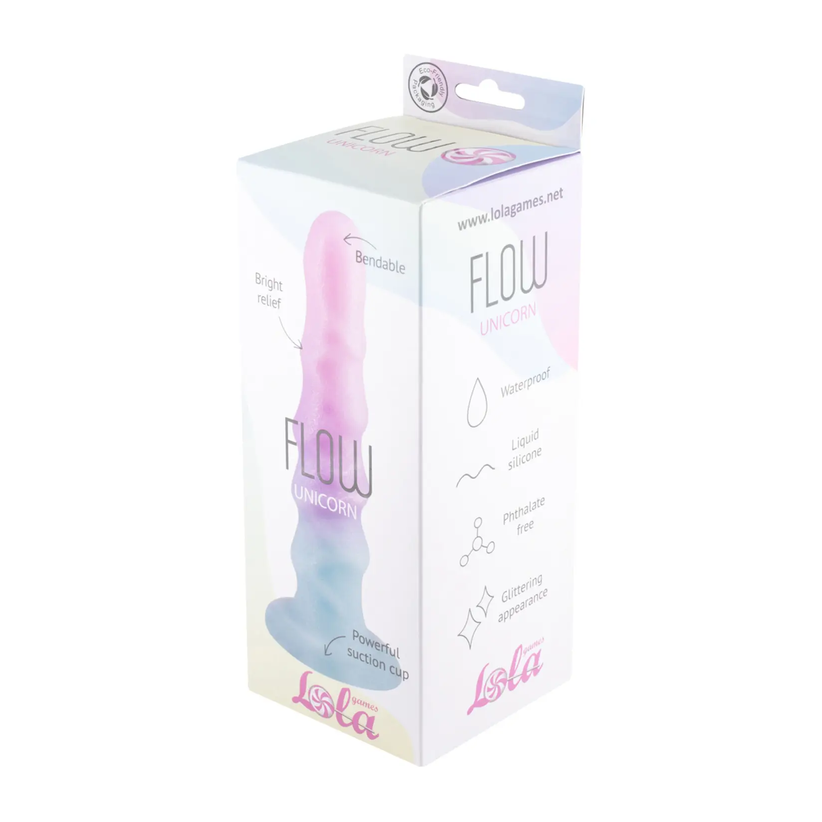 Lola games Dildo Flow Unicorn, Roze-Plavi