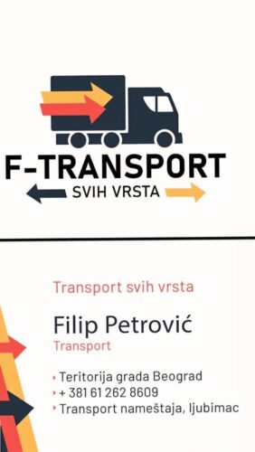 F TRANSPORT namestaja, robe, ljubimaca..