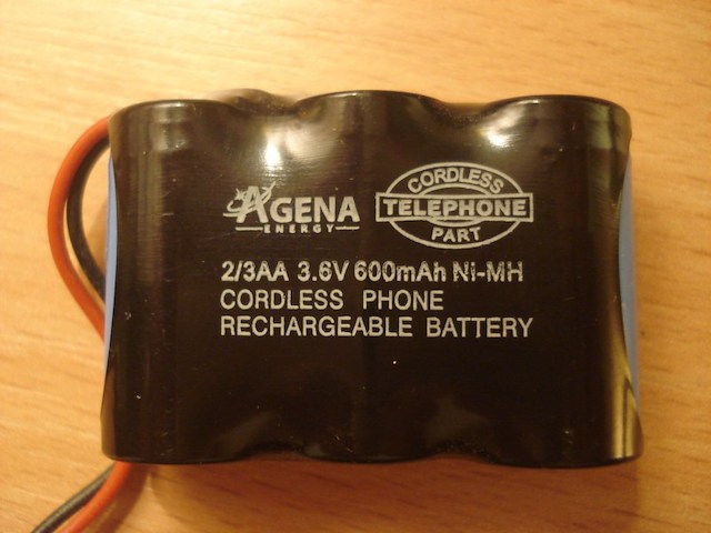 Baterija 2/3AA 3,6V 600mAh Ni-MH