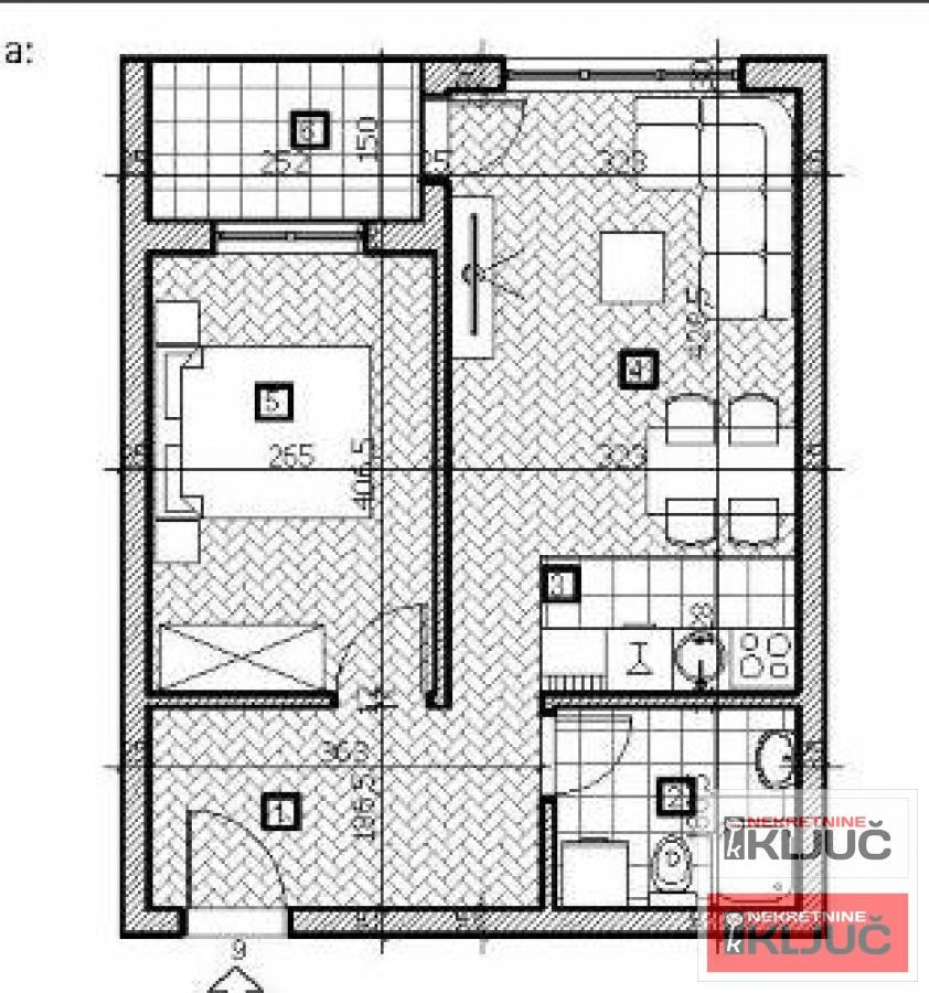 ADICE, 43m2, Dvosoban sa pdv