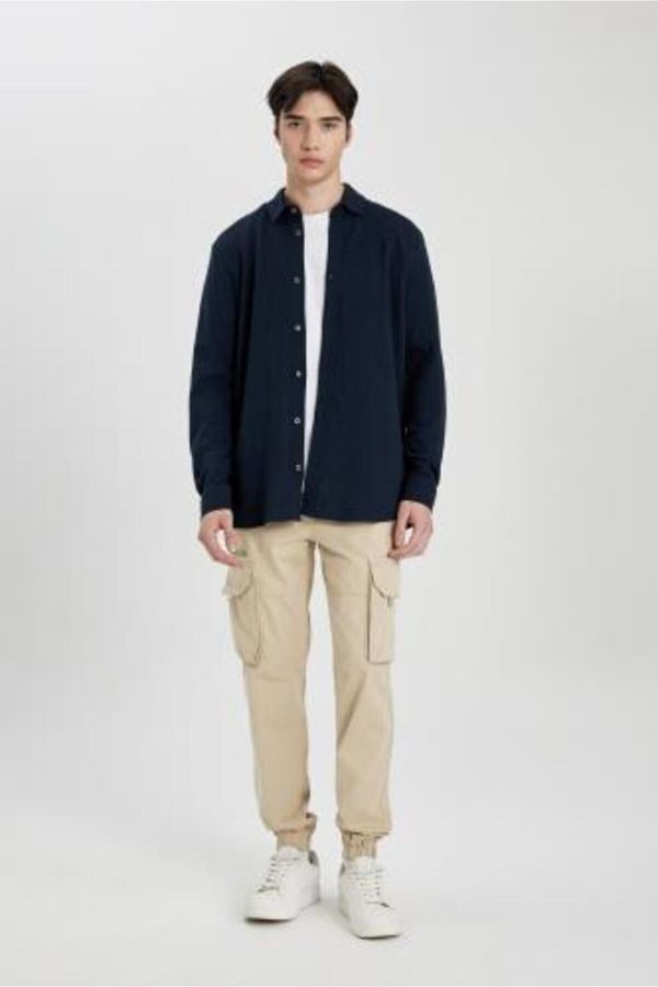 DEFACTO REGULAR CARGO JOGGER GABARDINE TROUSERS WITH CARGO POCKETS