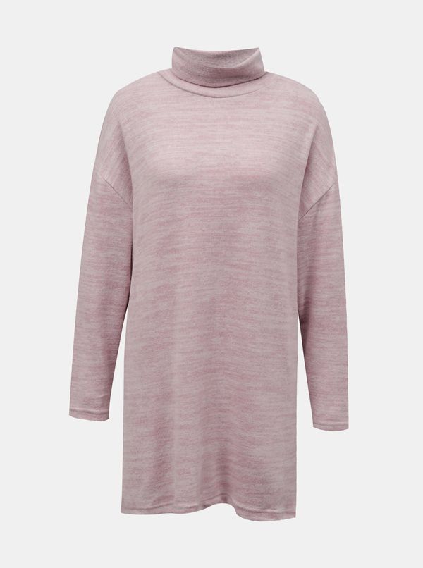 Pink long sweater with tally weijl stand-up collar