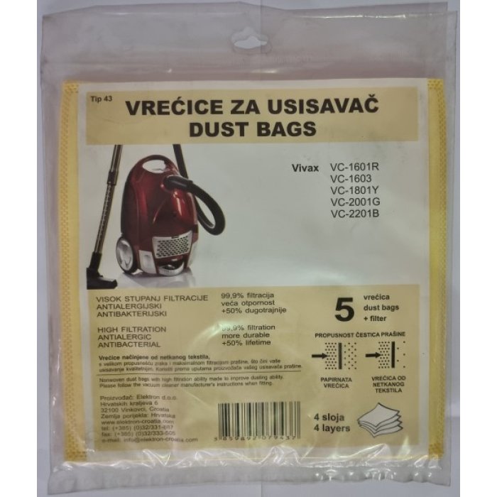 Kese za usisivač Vivax 1600