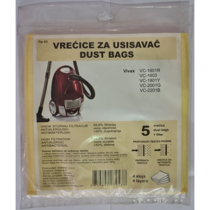 Kese za usisivač Vivax 1600