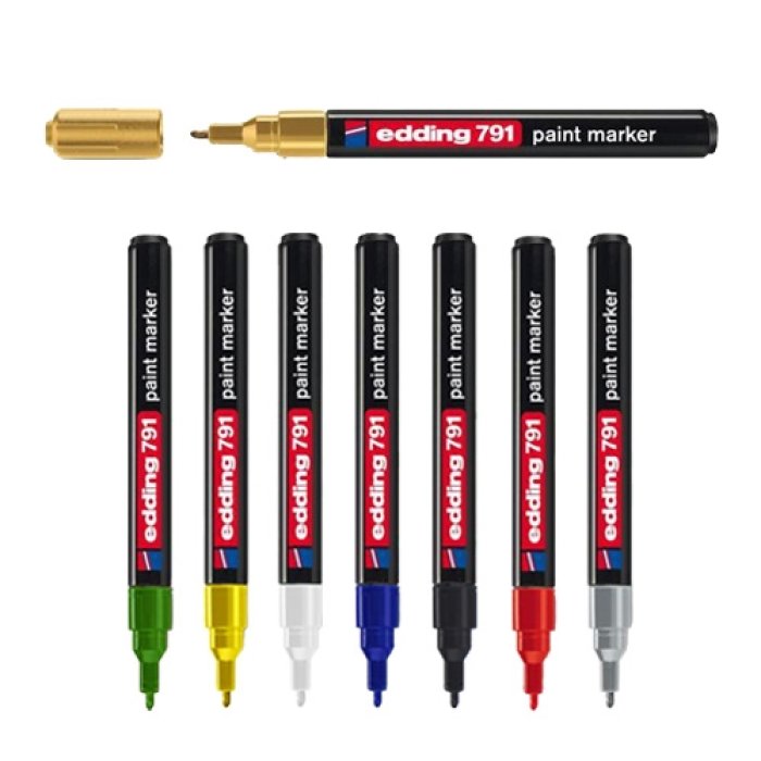 Paint marker E-791, 1-2 mm beli