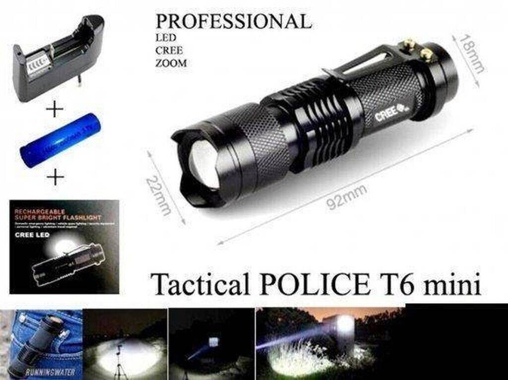 Polii ce LED lampa T6 Led Cree MINI POLICE T6 - CREE LED 100.000 w