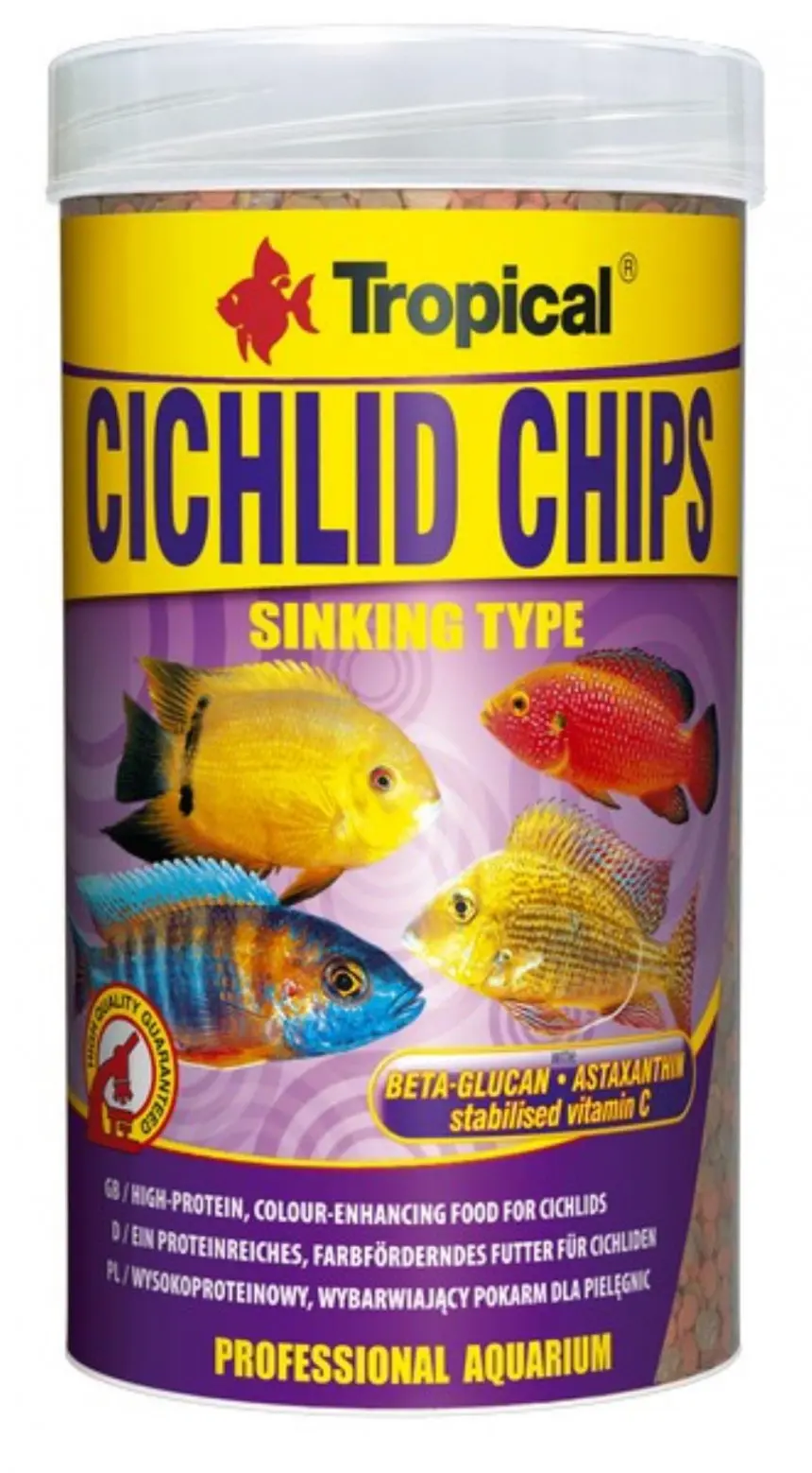 CICHLID CHIPS HRANA ZA SREDNJE I VELIKE CIKLIDE 250 ML - 130 G