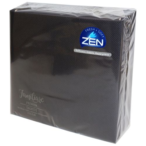 Zen Familiare premium salvete 50/1 crna 2sl 38X38