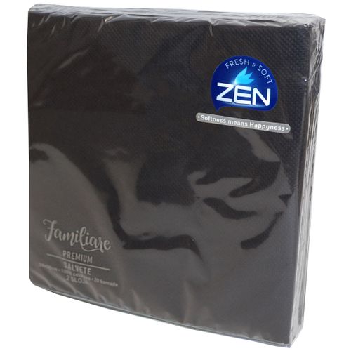 Zen Familiare premium salvete 20/1 crna 2slL 38X38