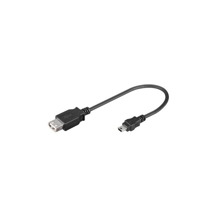 Adapter kabl miniUSB m - USB A f 0.2m 95006
Adapter kabl miniUSB m - USB A f 0.2m 95006