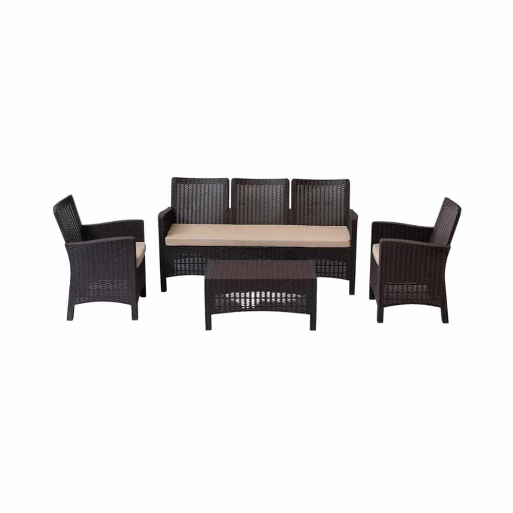 Baštenski set Rattan 3 – braon