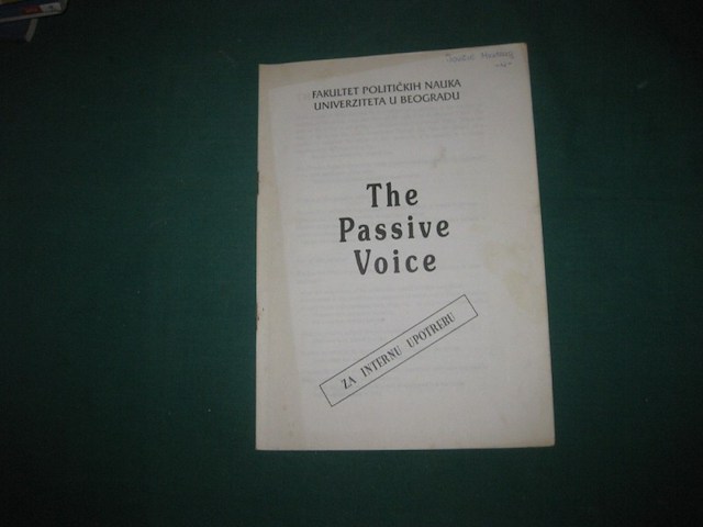 The Passive Voice (za internu upotrebu)