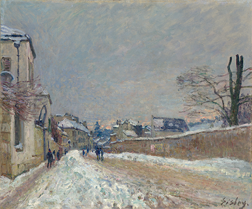 Rue Eugène Moussoir at Moret: Winter (1891)