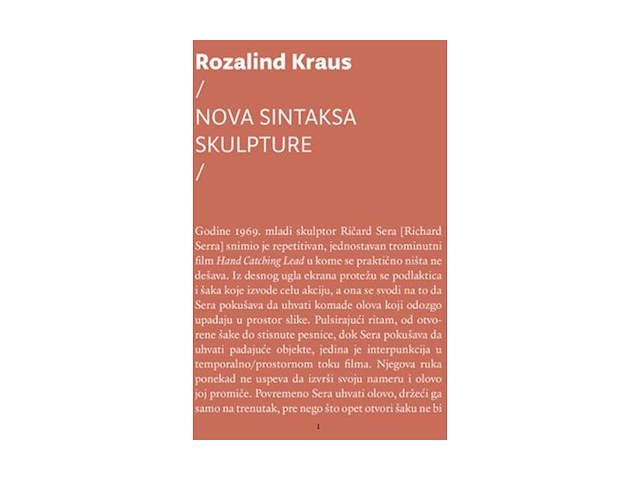 Nova sintaksa skulpture - Rozalind Kraus