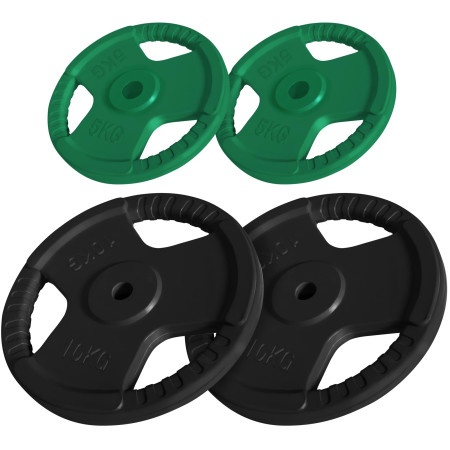 Gorilla Sports Set gumiranih tegova (2x5 kg i 2x10 kg) ( 100670-00009-0115 )
Set tegova idealan za trening sa bučicama i šipkama po vašem izboru