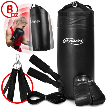 Physionics Vreća za boks (70 cm / ? 30 cm / 13 kg) + Rukavice za decu + Vijača ( BOSK11 )
Idealan boks set za intenzivan trening celog tela