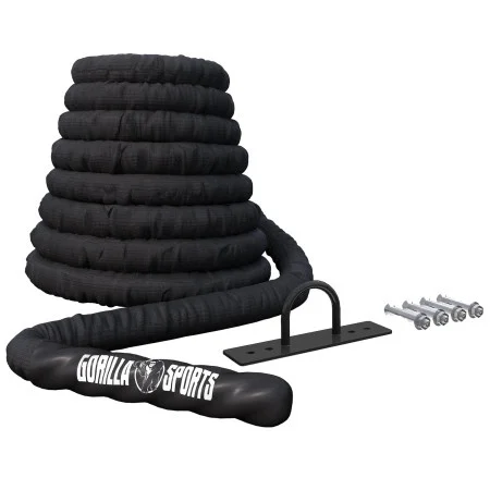 Gorilla Sports Kanap za trening ’’Battle Rope’’ sa zidnim nosačem (900 cm x 3,8 cm) ( 101223-00019-0239 )
Ovaj kanap marke Gorilla Sports uneće pravo osveženje u vaše treninge