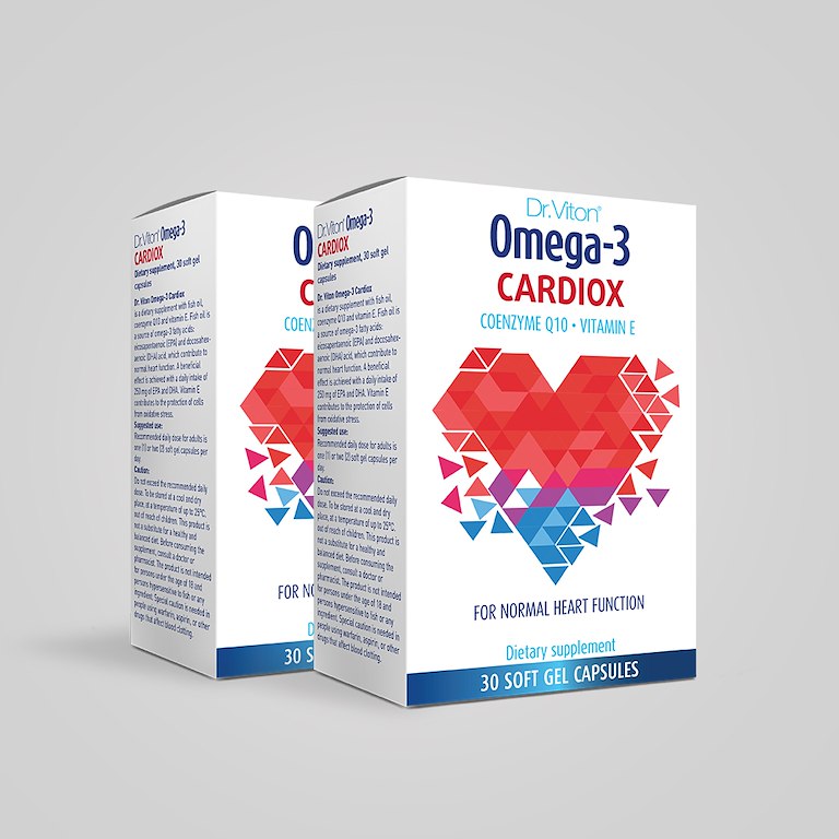 Dr. Viton Omega-3 CARDIOX 1+1, 30 mekih kapsula