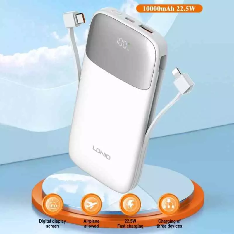 Back up baterija LDNIO PQ19 10000mAh,bela