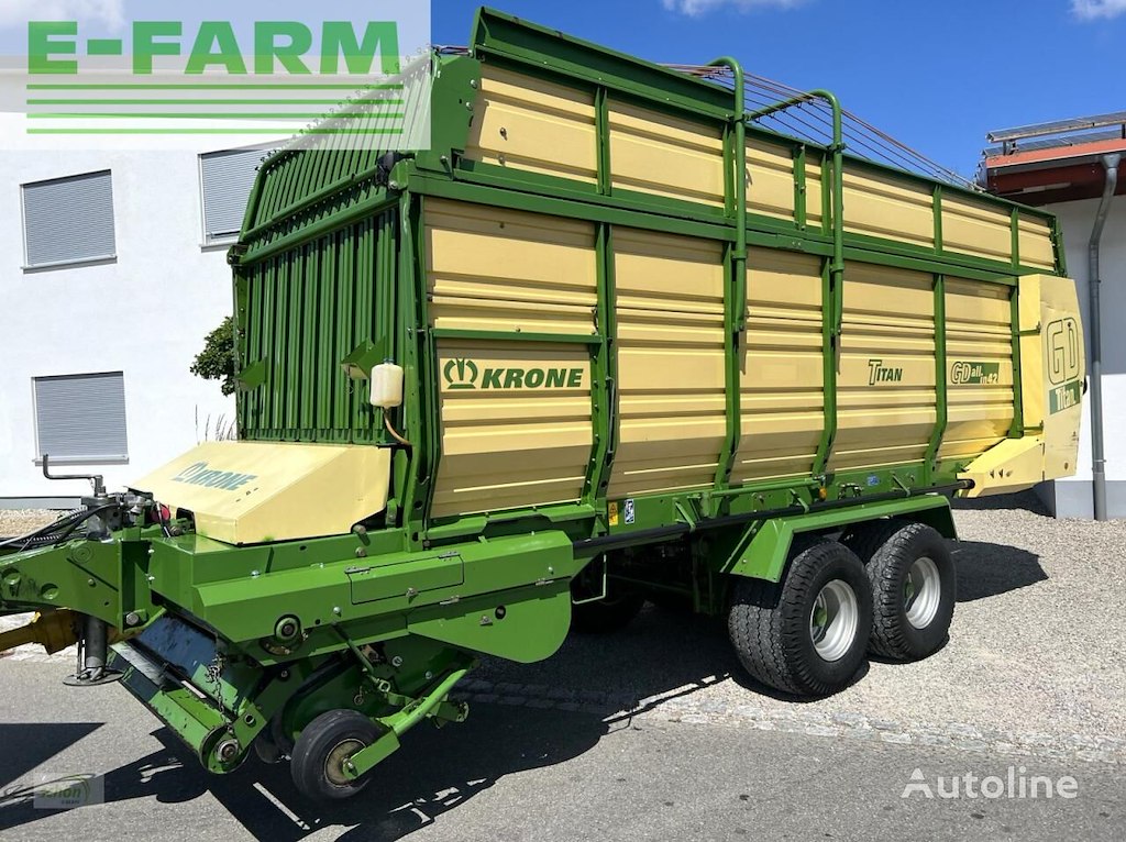 Krone titan 6/42 gd all in mit druckluftbremse und mit zusatz-tasträde prikolica platforma