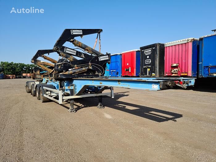 Hammar 195D SIDELOADER 4 AXLE 2E TRAILER CONNECTION 36 TONS poluprikolica za prevoz kontejnera