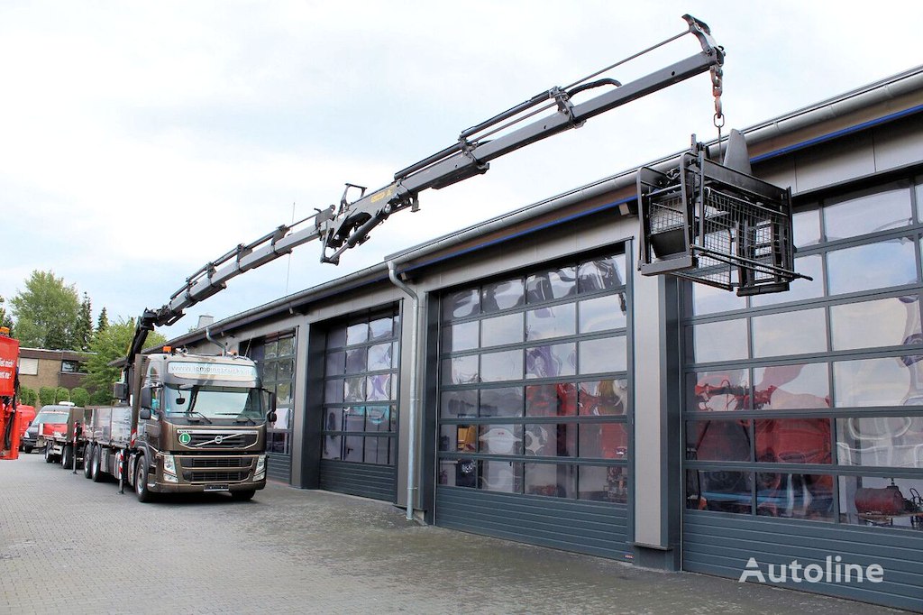 Volvo FM 420 6x2 Container-Pritsche+Kran PK 34.002+JIB kamion s ravnom platformom