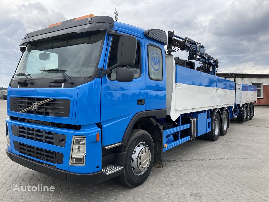 Volvo FM 12 kamion s ravnom platformom + prikolica sa ravnom platformom