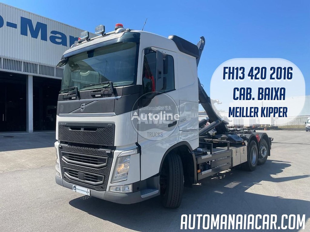 Volvo FH13 420 EURO6 6X2 LOW CAB AMPLIROLL MEILLER KIPPER 2016 kamion rol kiper