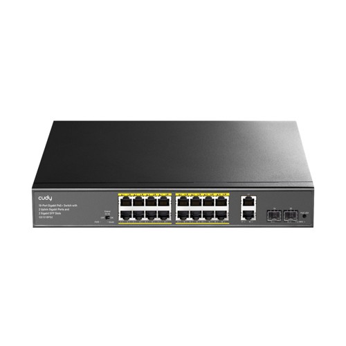 Cudy 16-GbE PoE Switch with 2 Uplink GbE and 2 Uplink SFP | GS1018PS2