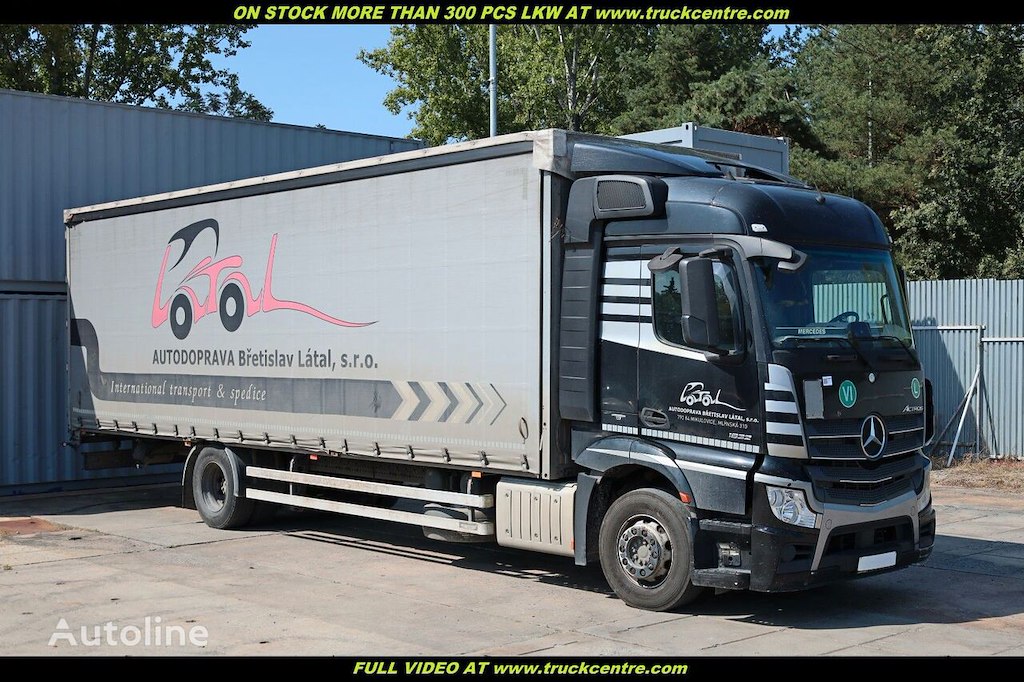 Mercedes-Benz ACTROS 1832 L, EURO 6, 23 PALLETS kamion sa klizna zavesa cerada