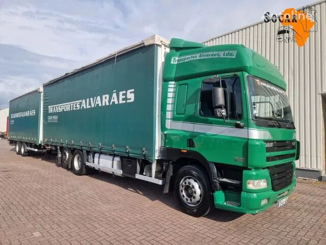 DAF Tautliner + TRAILER schuifzeil (COMBINATION) kamion sa klizna zavesa cerada