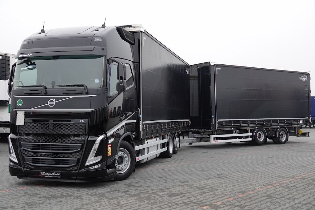 Volvo FH 460 / XXL / ZESTAW TANDEM 120 M3 / PRZEJAZDOWY  / 2022 ROK / kamion sa klizna zavesa cerada + prikolica sa kliznom ceradom