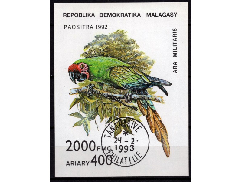 Madagaskar 1992. Blok br. 190, Fauna, Ptice