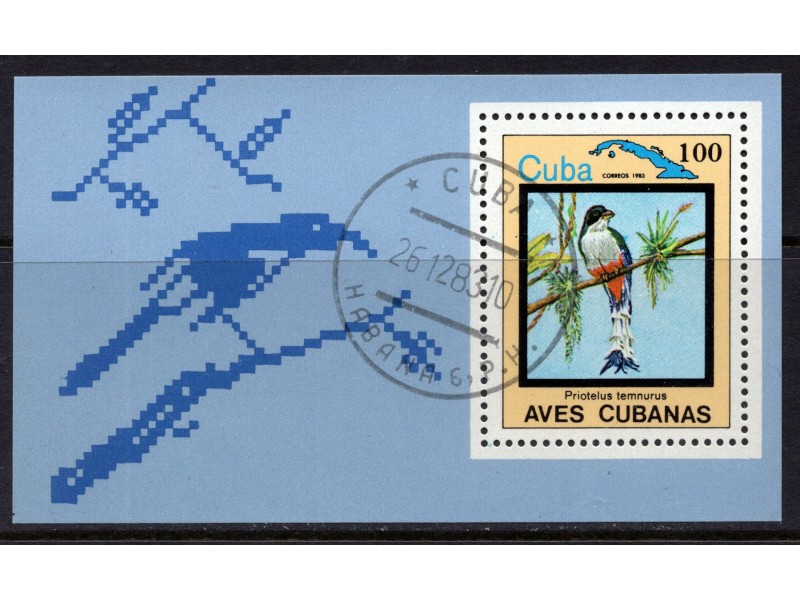 Cuba 1983. Blok br. 79, Fauna, Ptice