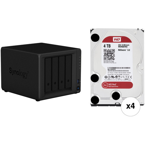 Synology DiskStation 16TB DS418 NAS Enclosure Kit with WD NAS Drives (4 x 4TB)