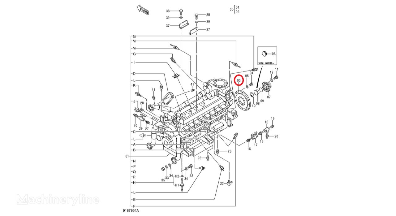 PLATE Hitachi 3087424 za Hitachi EX3600-5 EX8000 bagera