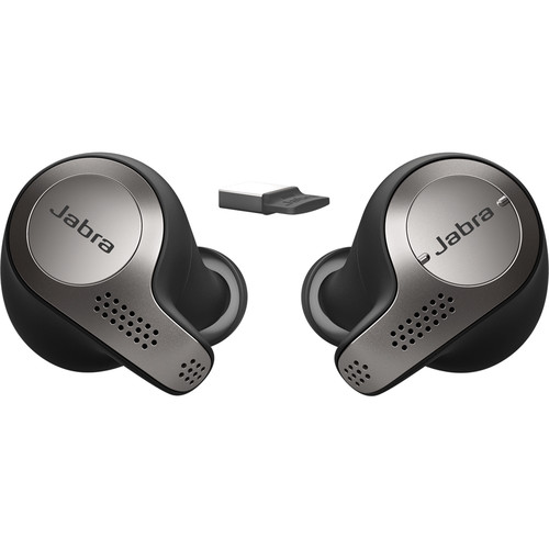 Jabra Evolve 65t UC Wireless Earbuds (Titanium Black)